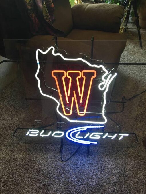 Custom Bud Light Wisconsin Badgers Neon Sign Tube Neon Light – Neon ...