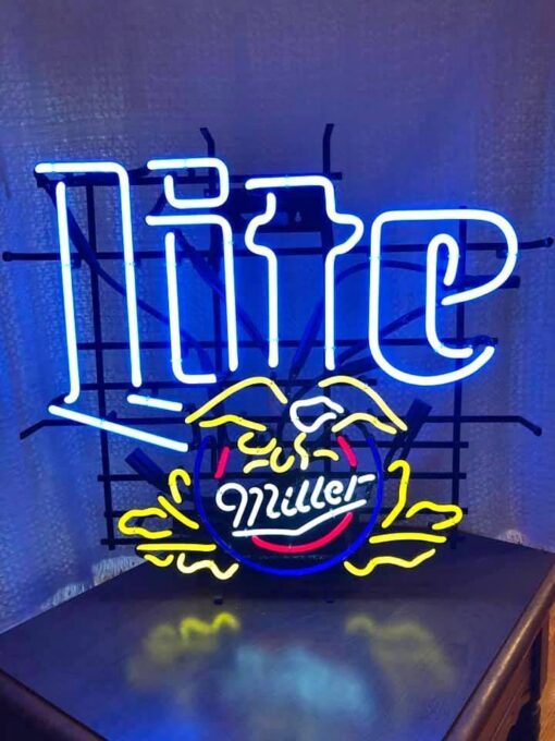 Custom Miller Lite Beer Neon Sign – Neon Sign Shop- Custom Neon Signs